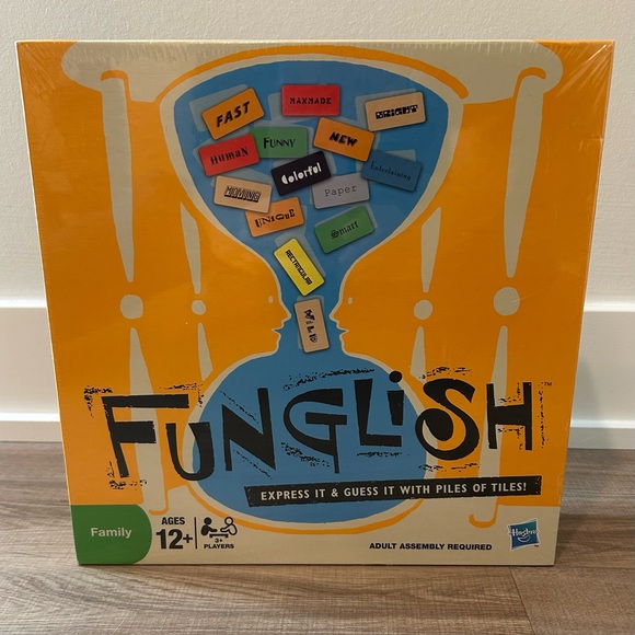 Hasbro | Games | Funglish Word Tile Board Game New And Sealed | Poshmark